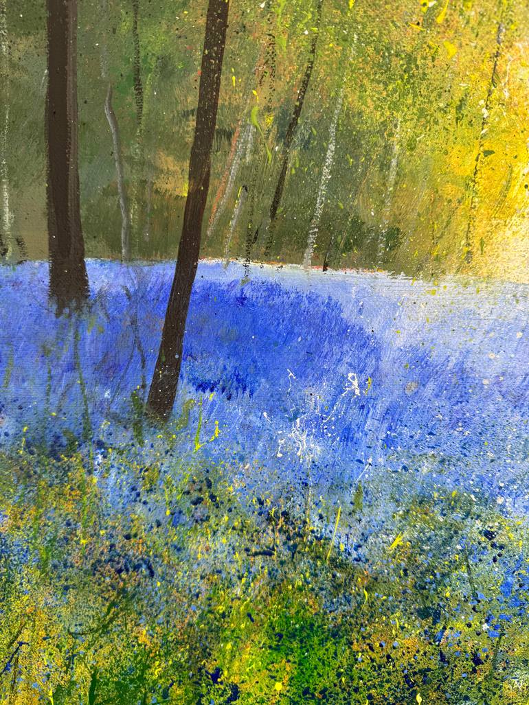 Warm Light Through Bluebells Painting by Teresa Tanner | Saatchi Art