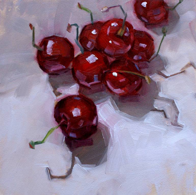 Cherry Dance Painting by Jiyoung Kim | Saatchi Art