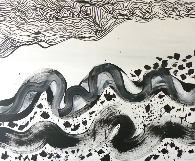 Above downstream Painting by Ellen Stoeltie | Saatchi Art