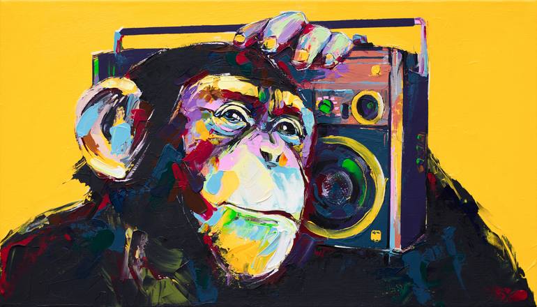 Monkey Painting by Alexey Kuchinsky | Saatchi Art