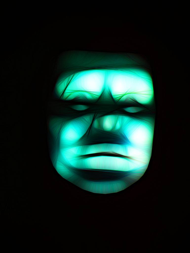 Neon Mask Photography by Mark OConnell | Saatchi Art