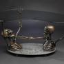 Full Throttle Skeleton Table Sculpture by Simon Fearnhamm | Saatchi Art