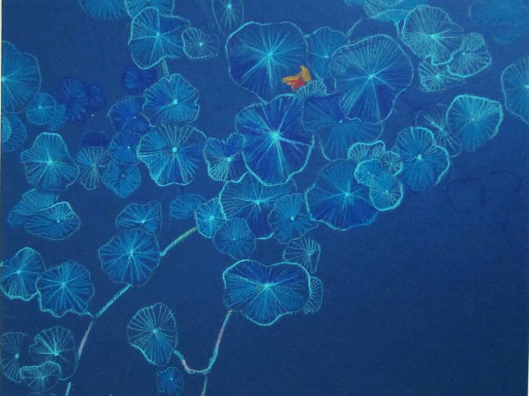 Blue Cascade Drawing by Meredith Armstrong | Saatchi Art