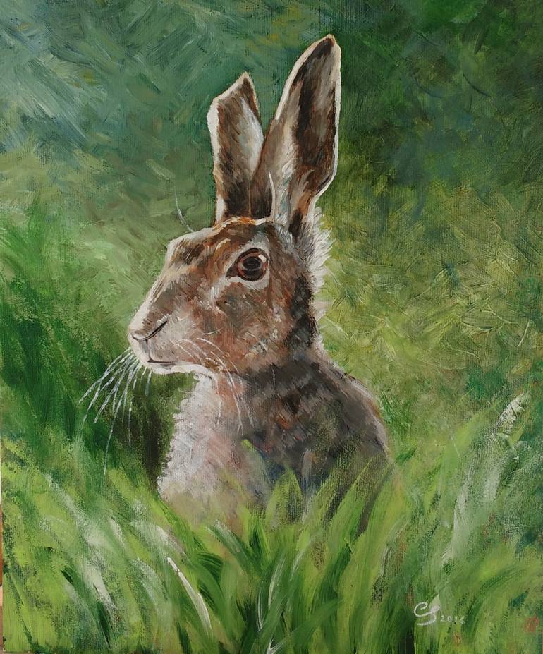 March Hare Painting by Clara-Jane Hoare | Saatchi Art