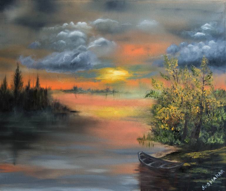 Morning Sun Painting by Sudhakar Madhavan | Saatchi Art