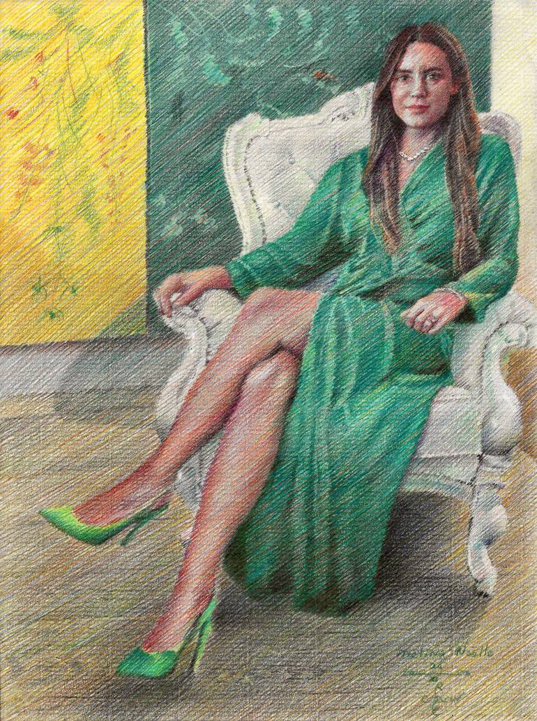 Melina Noëlle – 26-11-22 Drawing by Corné Akkers | Saatchi Art