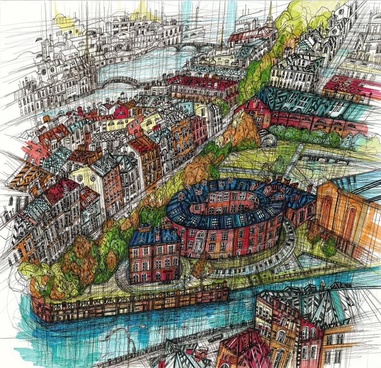 New Holland Island Drawing by Maria Susarenko | Saatchi Art