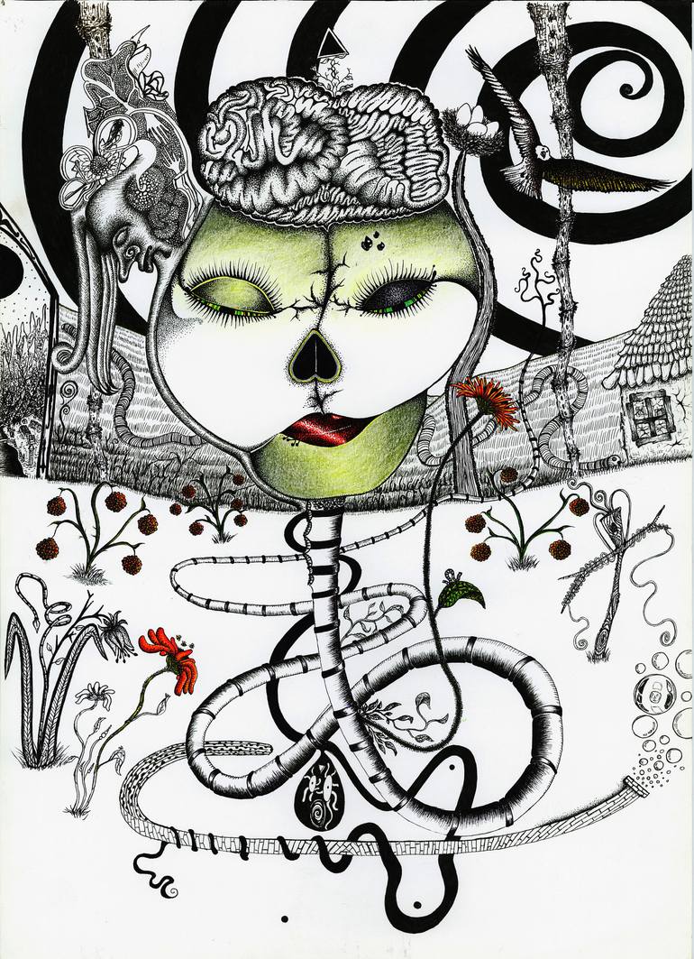 Continuation Drawing by Alice Basilio | Saatchi Art