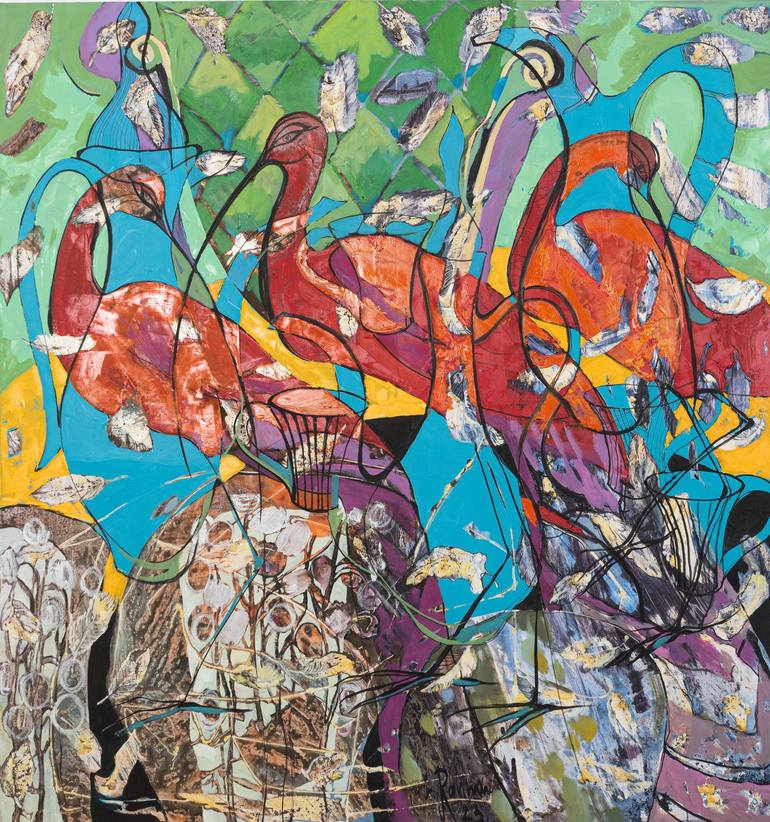 Romantic garden Painting by Yelena Ralina | Saatchi Art