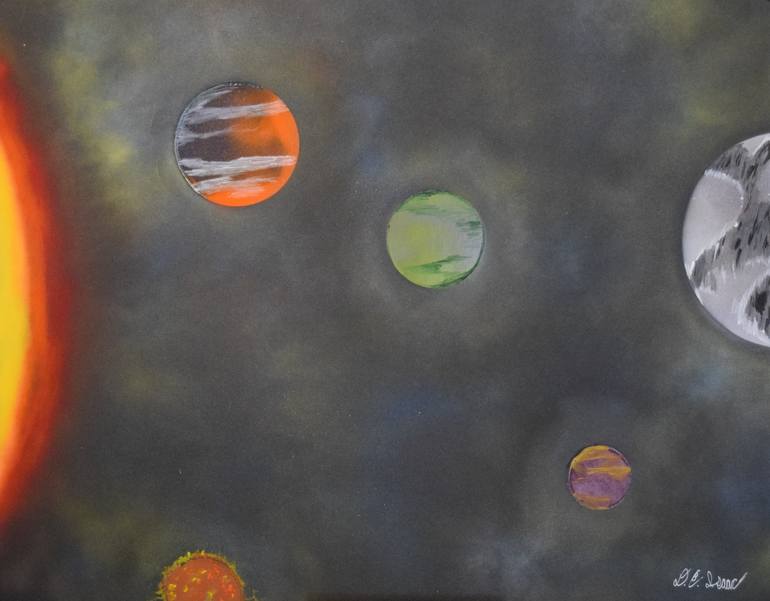 Binary Star System Painting by David Isaac | Saatchi Art