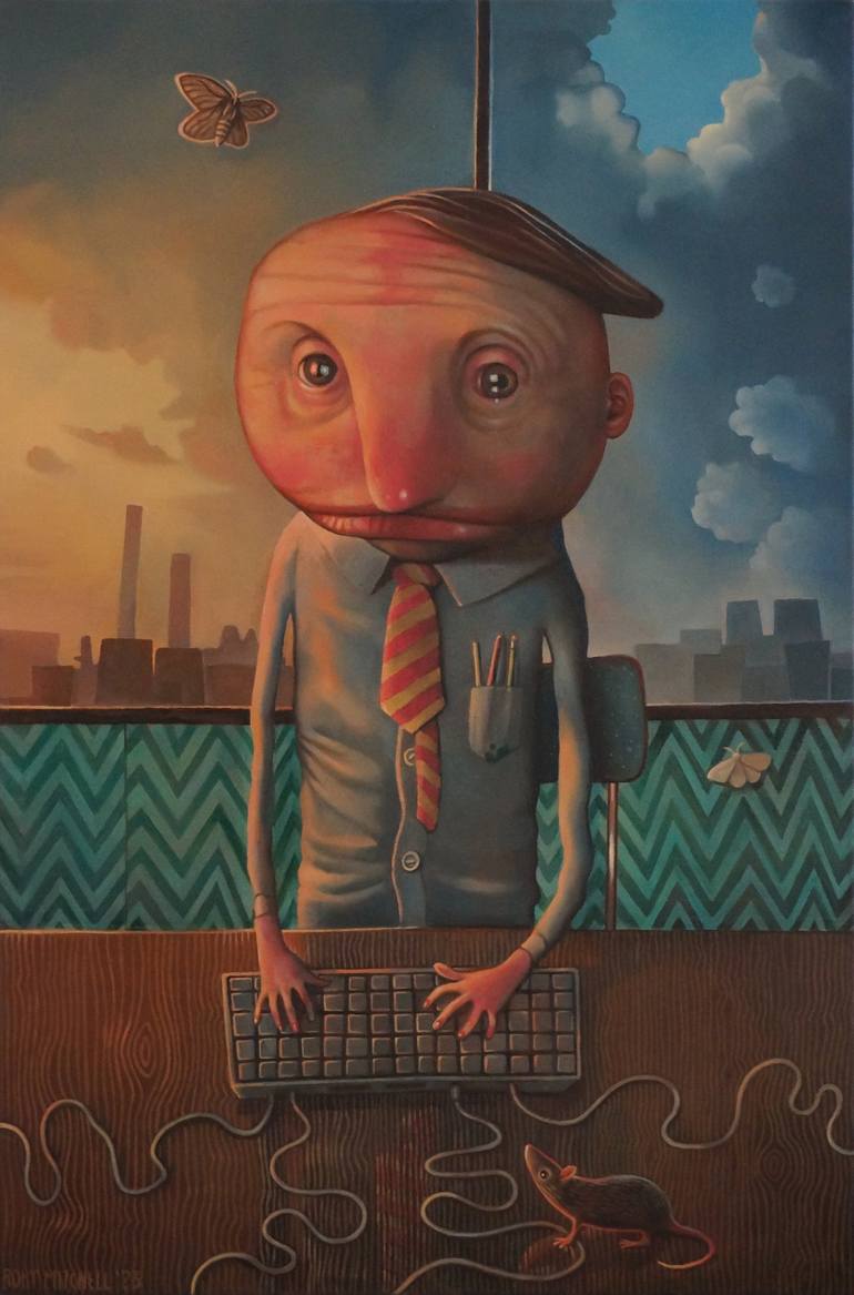 A half dead man Painting by Rory Mitchell | Saatchi Art