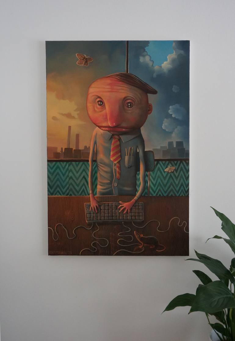 A half dead man Painting by Rory Mitchell | Saatchi Art