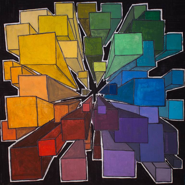 Color Wheel Painting by Andrei Lionachescu | Saatchi Art
