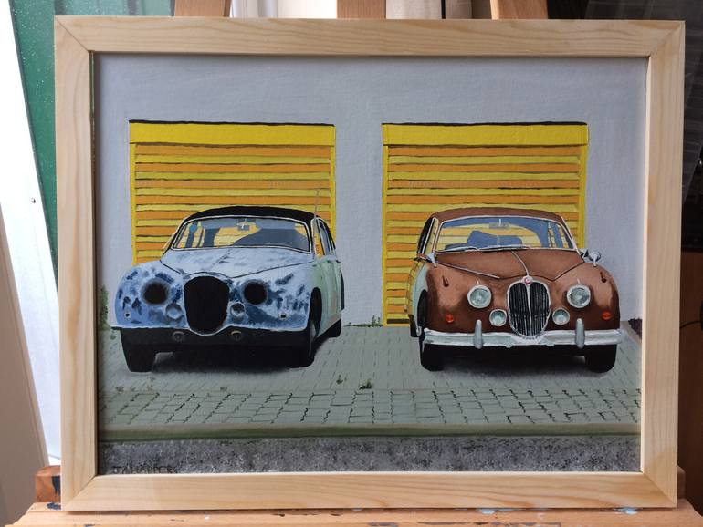 Two Jags Painting by Jill Ann Harper | Saatchi Art