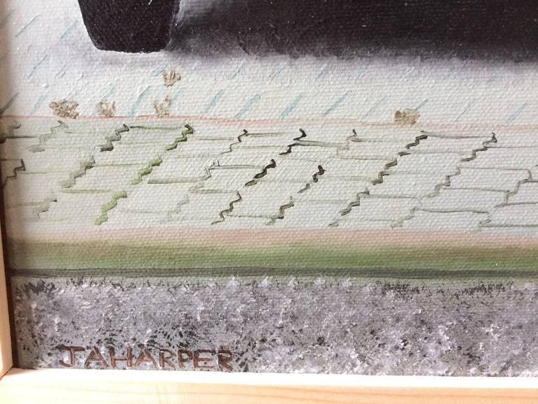 Two Jags Painting by Jill Ann Harper | Saatchi Art