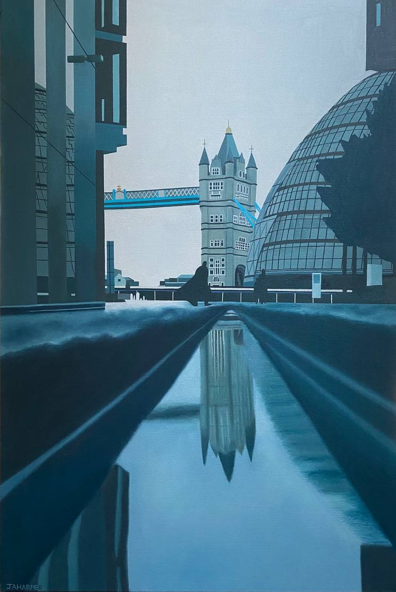Tower Bridge At Dawn Painting by Jill Ann Harper | Saatchi Art