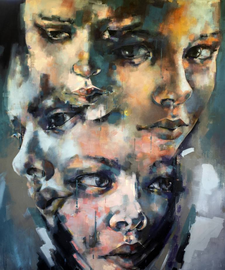 Heads 6-10-19 Painting by thomas donaldson | Saatchi Art