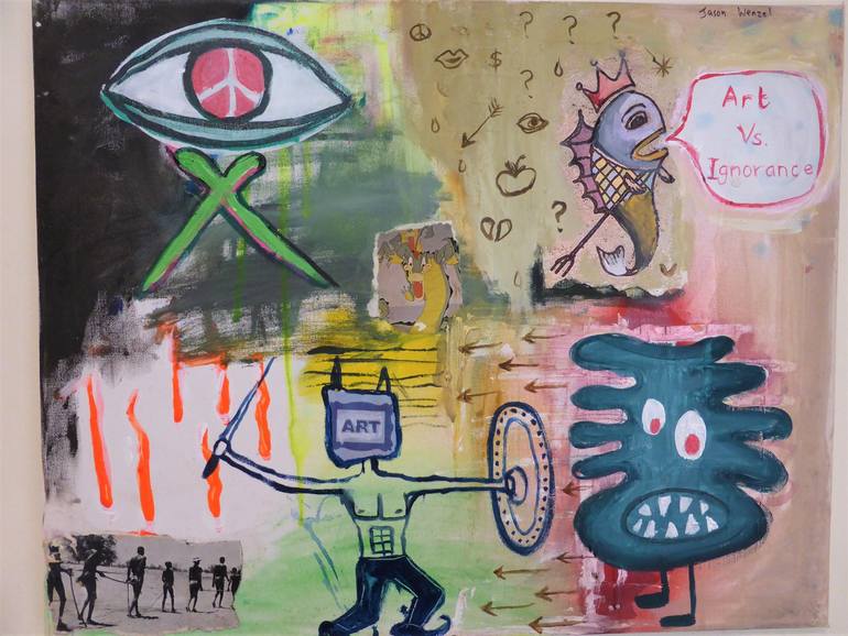 Art vs. Ignorance Painting by Jason Wenzel | Saatchi Art
