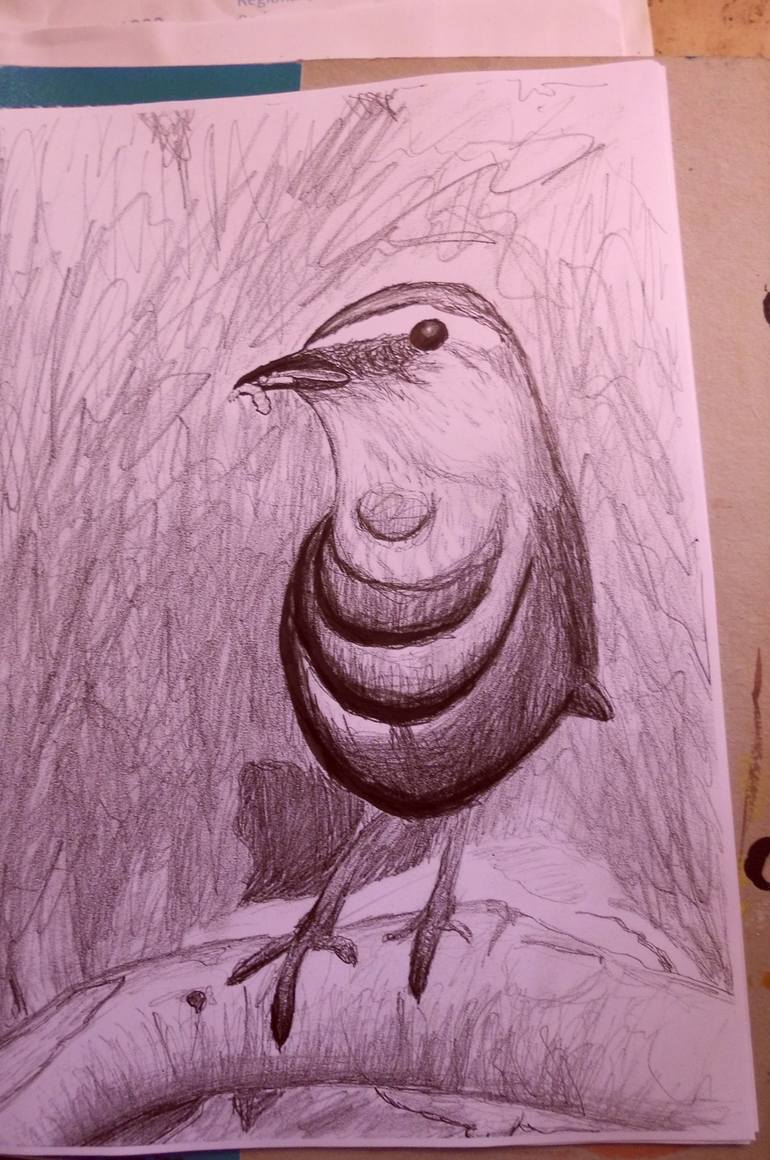 Bird 3d with definition Drawing by Maximilian Zabielski | Saatchi Art
