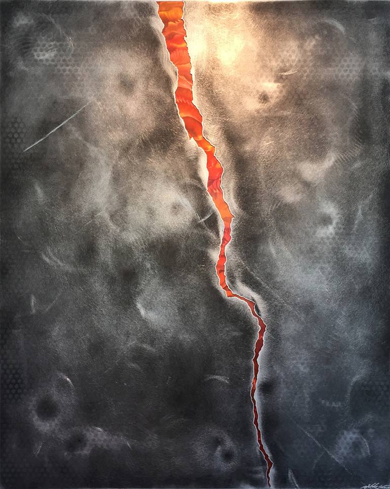 'Fractured' - Industrial Decor Urban Wall Art Huge Steel Artwork ...