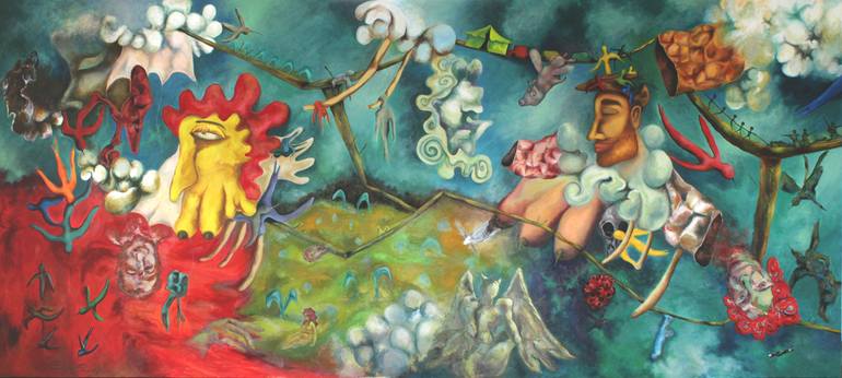 Utopic Cataclism II Painting by Perez Perez | Saatchi Art