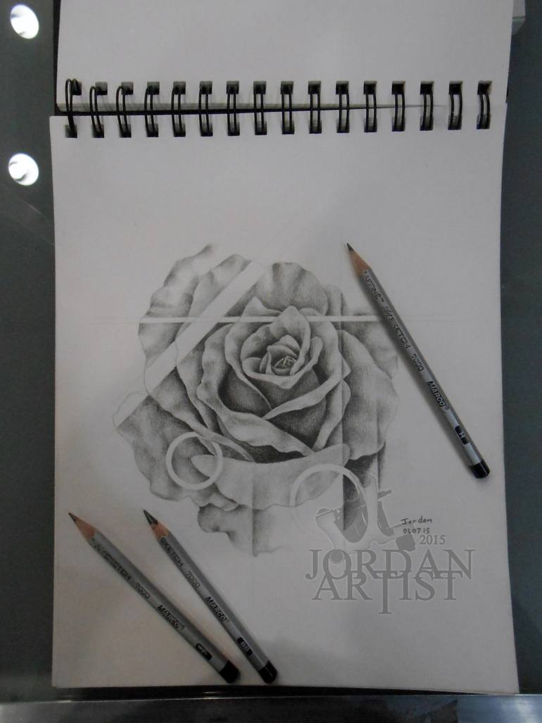 Cutting Rose Drawing by Jordan Artist | Saatchi Art