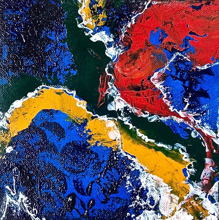 Stone Study #13 - Azurite Painting by Marina Viatkina | Saatchi Art