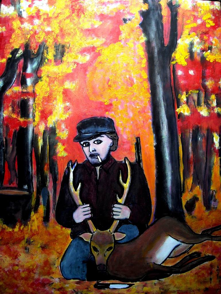 the predator Painting by Elena Buftea | Saatchi Art