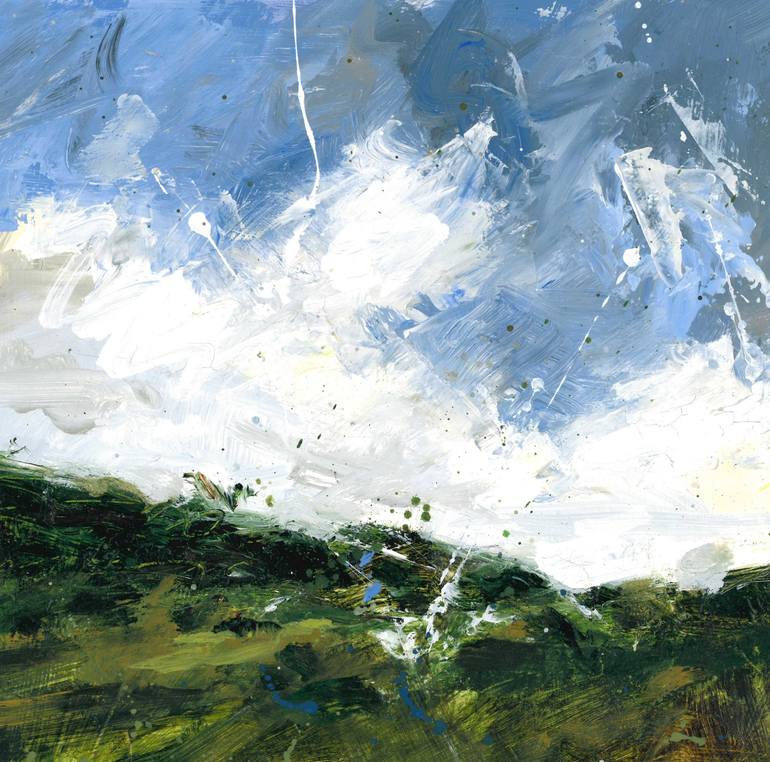 Light Hitting Field Painting by David Brown | Saatchi Art