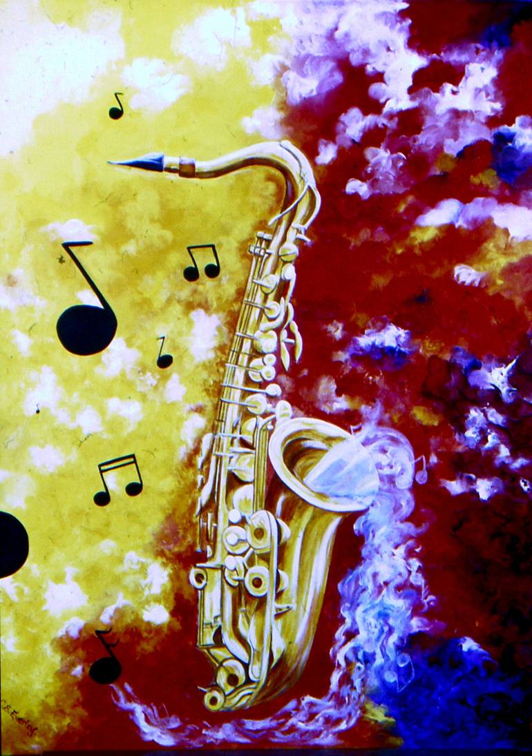 The Colour of Jazz Painting by Cherrill Everley | Saatchi Art