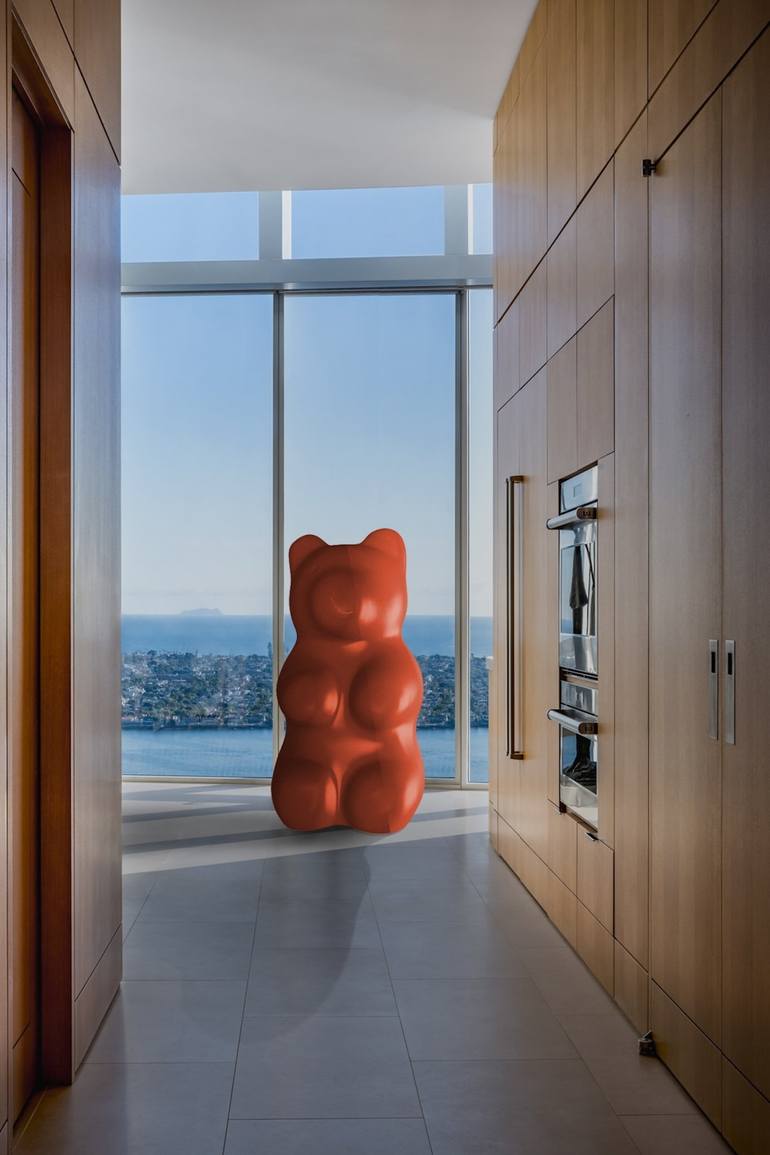 JellyPoolBear 43 Orange Bud Sculpture by Manuel W Stepan | Saatchi Art