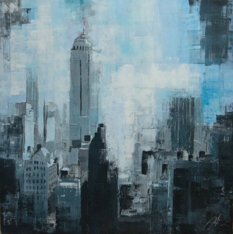City scape composition #9 Painting by Tomoya Nakano | Saatchi Art