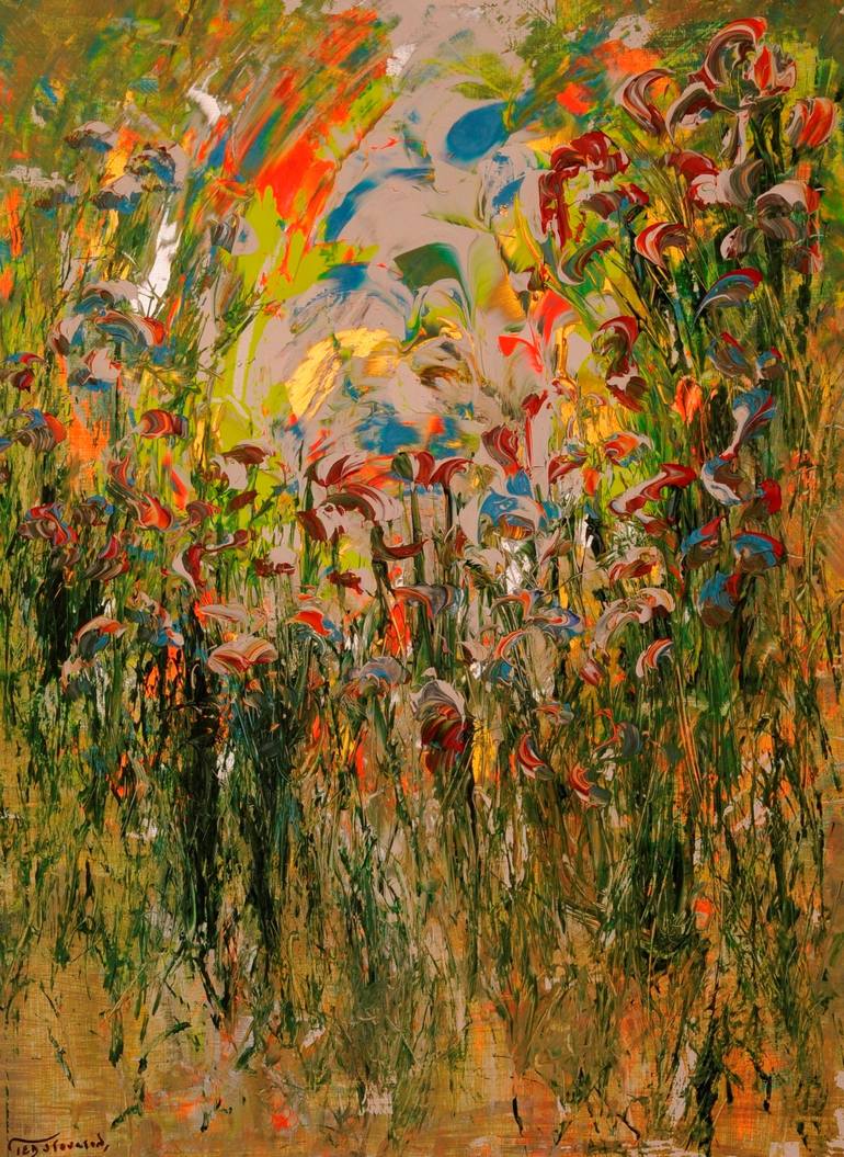 Flower Rainbow Painting by Ted Stourton | Saatchi Art
