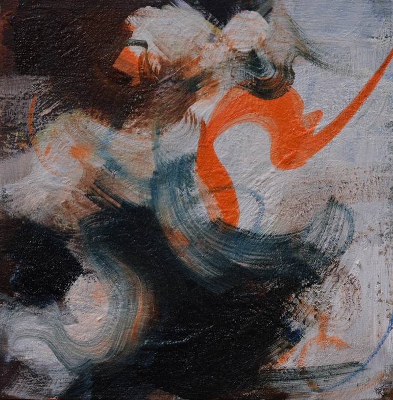 Orange Mark Painting by Ayesha Samdani | Saatchi Art