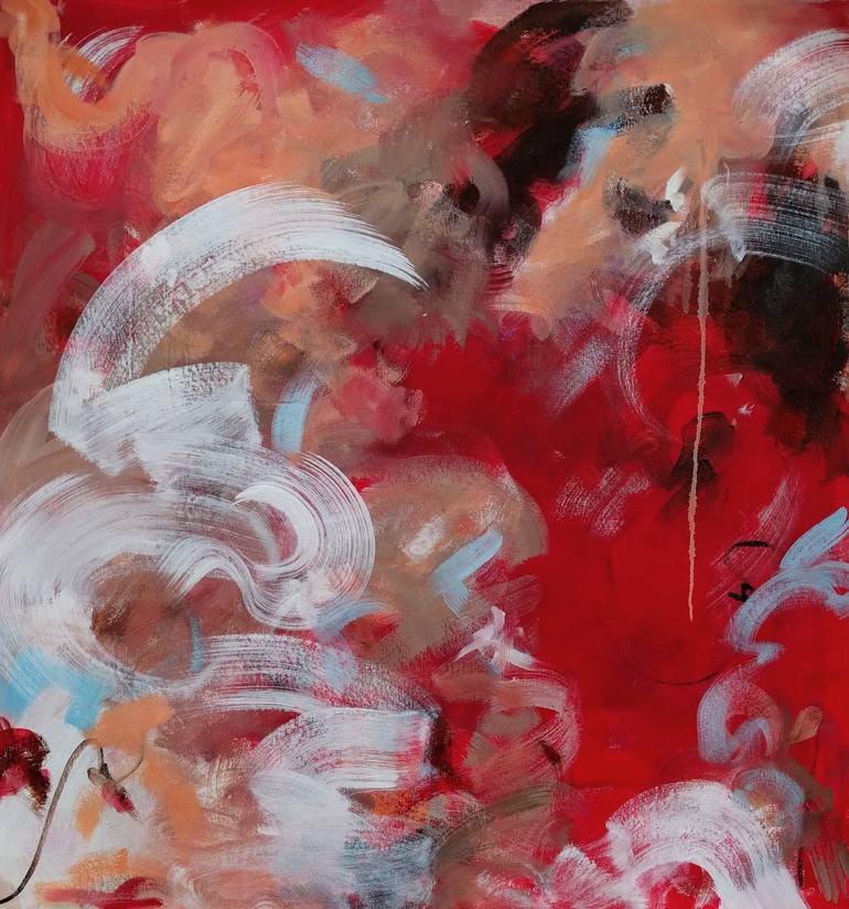 The Red Painting by Ayesha Samdani | Saatchi Art