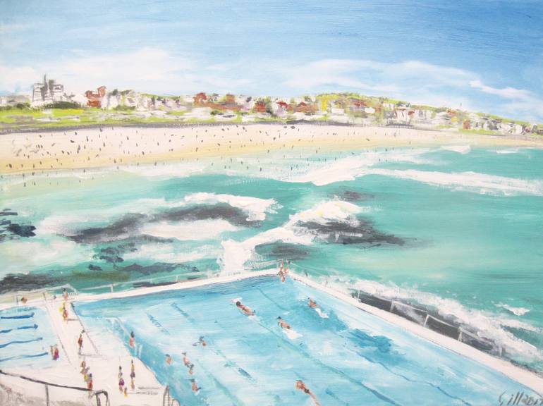 Bondi Icebergs Painting by Gillian Fahey | Saatchi Art