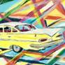 Classic Car Painting by Gillian Fahey | Saatchi Art