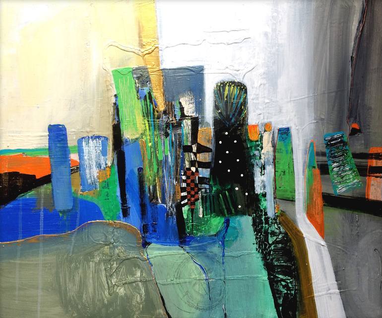 The Lost City Painting by Ninci Dzidzikashvili | Saatchi Art