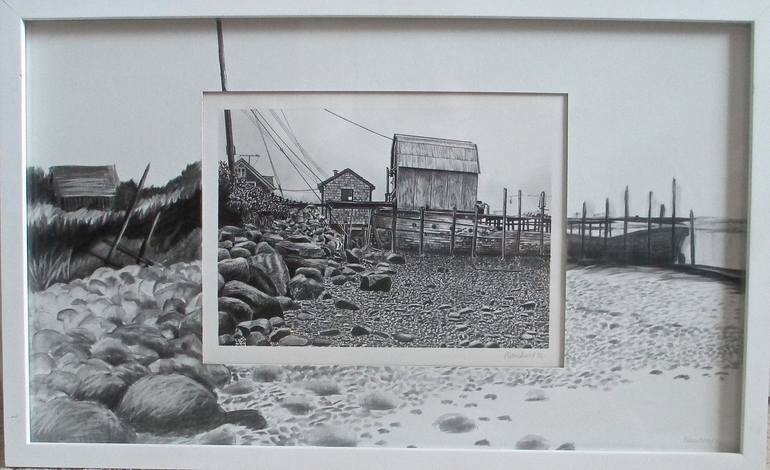 The Old Island Wharf Drawing by russell blanchard | Saatchi Art