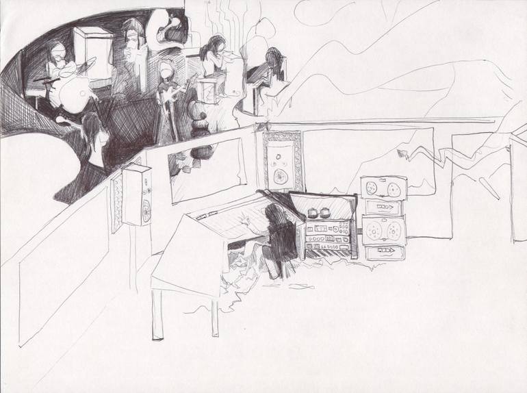 Tree Root Studio Drawing by J ACH | Saatchi Art