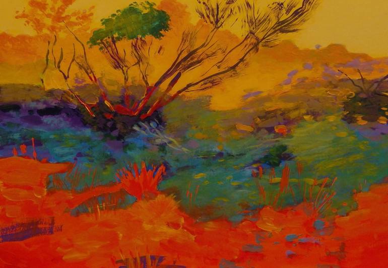 At a Sandy Path Painting by Marek Herburt | Saatchi Art
