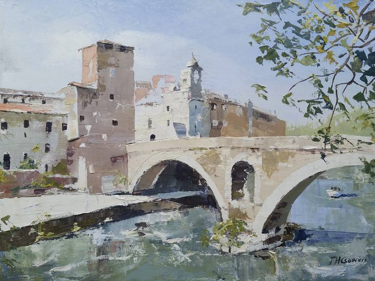 Roman Bridge Painting by Thomas Gowen | Saatchi Art