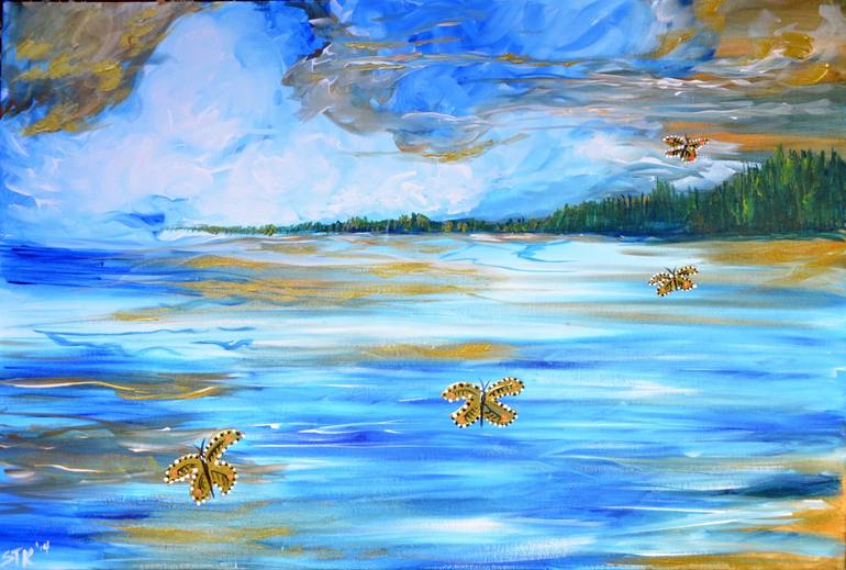 In Flight Painting by Sarah King | Saatchi Art