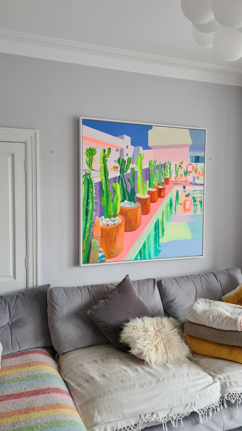 Cactus Garden Painting by Ruth Mulvie | Saatchi Art