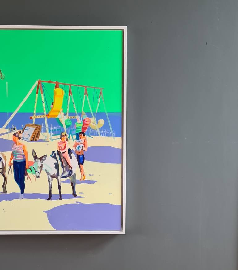 Donkeys and Swingboats Painting by Ruth Mulvie | Saatchi Art