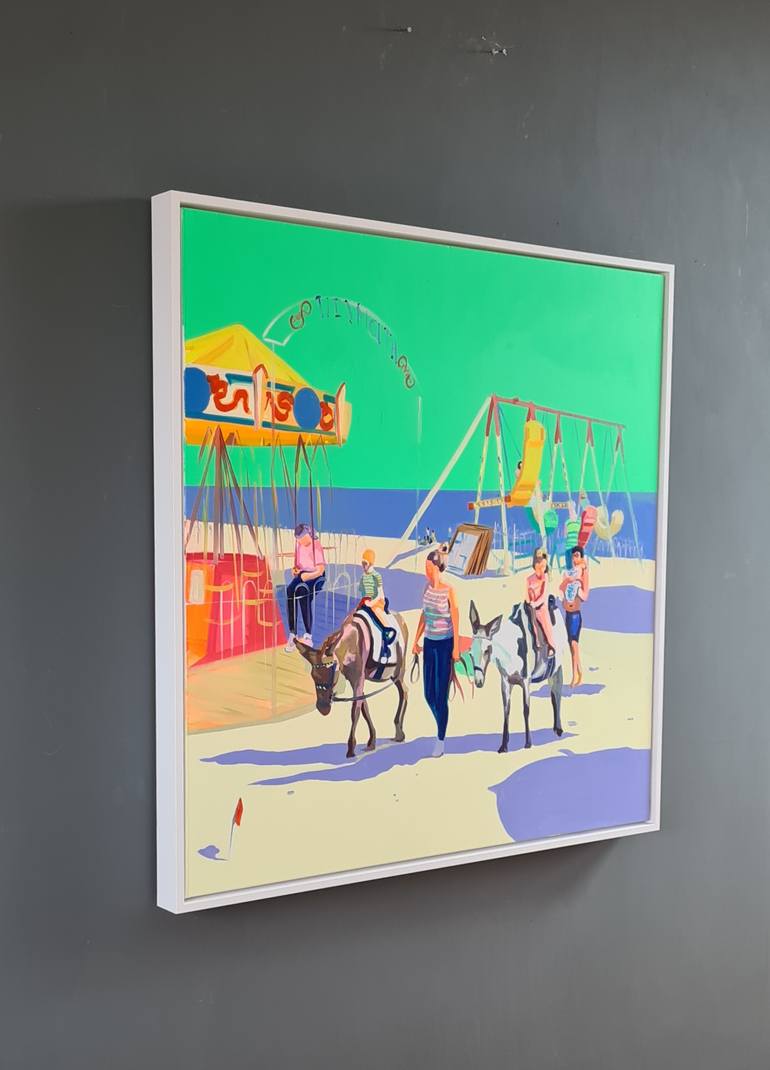 Donkeys and Swingboats Painting by Ruth Mulvie | Saatchi Art