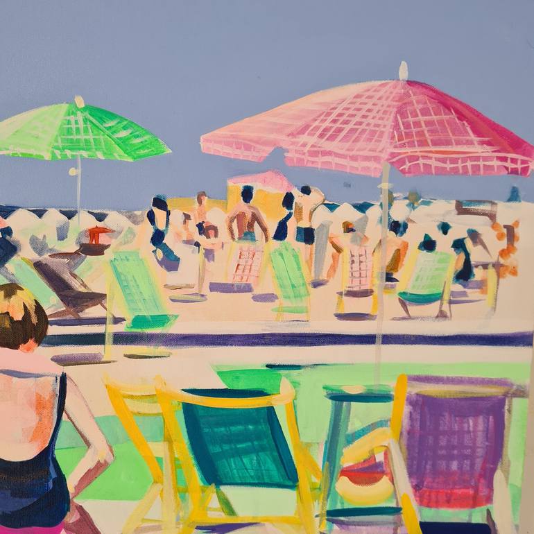 Poolside 66 Printmaking by Ruth Mulvie | Saatchi Art