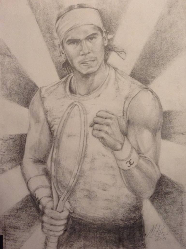 Rafa Nadal Drawing by Mariano Pérez Rizaldos | Saatchi Art