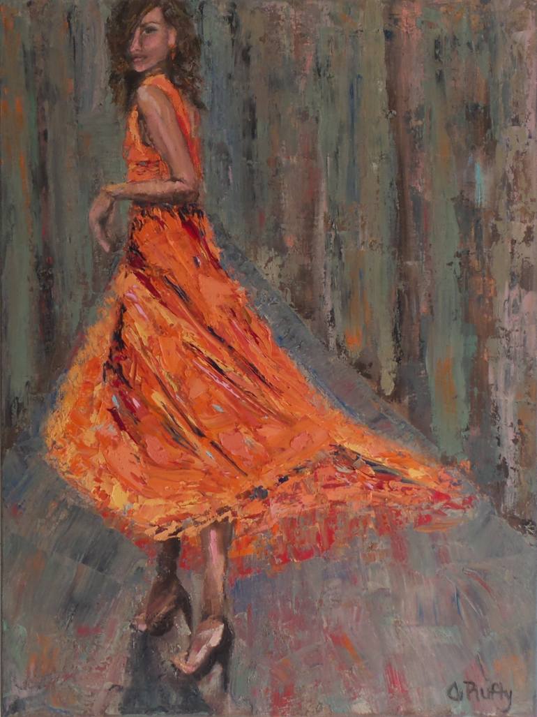 On Fire Painting by Anne Rufty | Saatchi Art