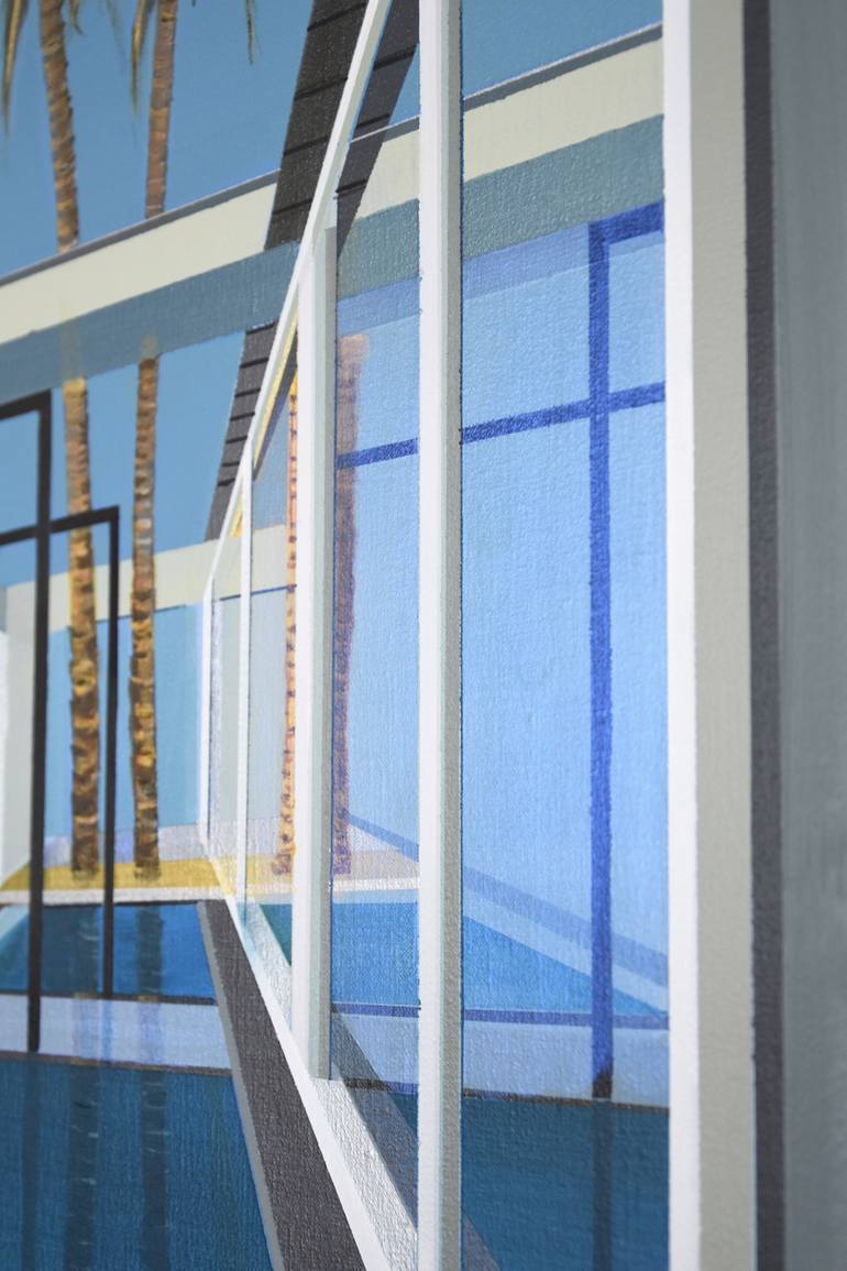 Palm Reflections Painting by CéCile Van Hanja | Saatchi Art